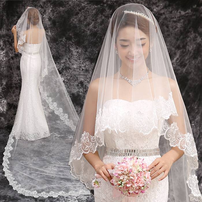 Supply Of Bridal Veil, Plus Long Veil, Bride Wedding Trailing Wedding ...