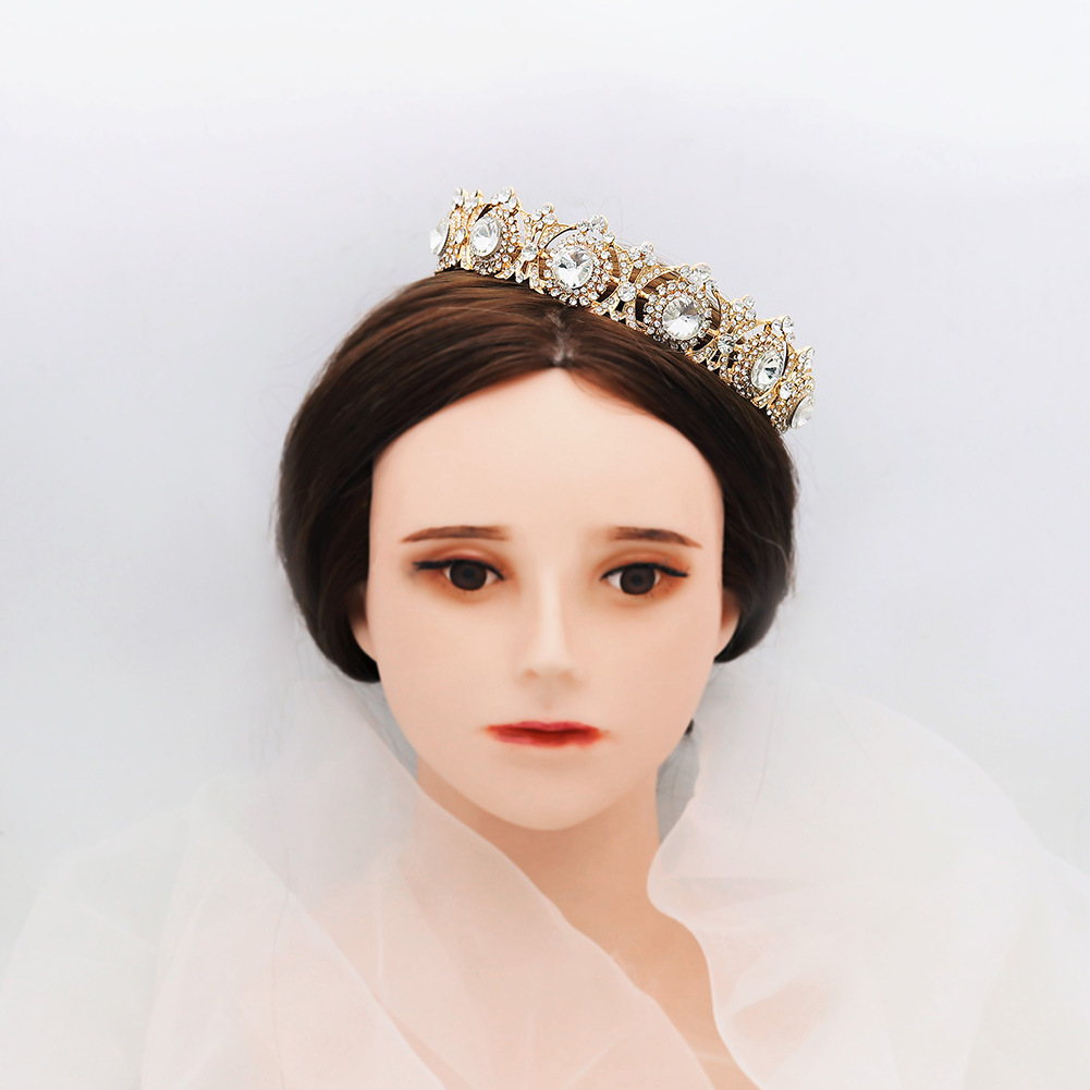 Classic Round Tiara, Vintage, Luxury Hollowed-out Bridal Wedding Head ...