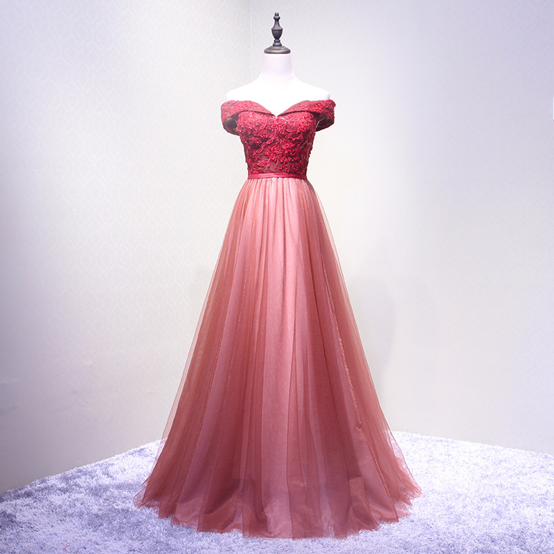 Off Shoulder Party Dress,red /blue Prom Dress,custom Made on Luulla