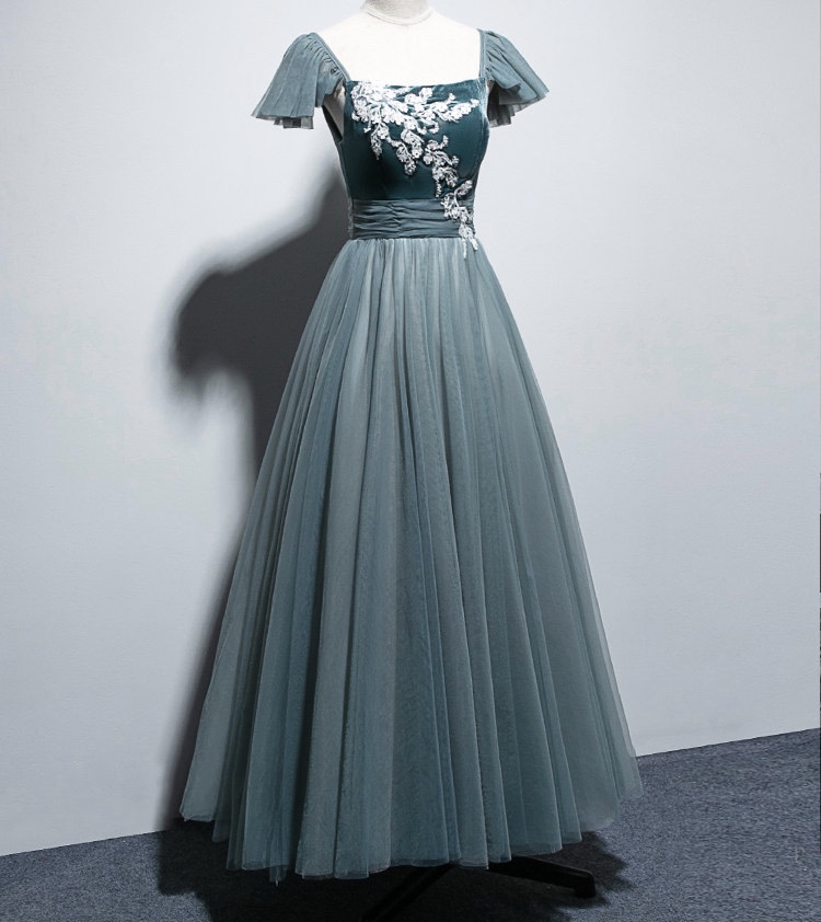 Smog Gray Green, Strapless Evening Dress, Bridesmaid Dress,custom Made ...