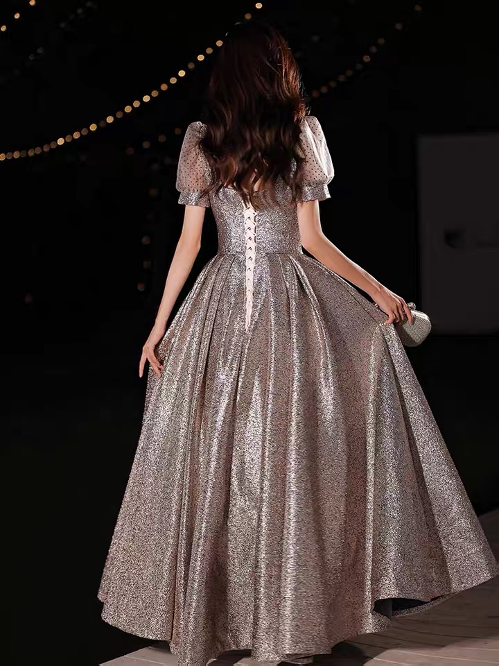 Gray Evening Dress, Fancy Party Dress, Custom Made on Luulla