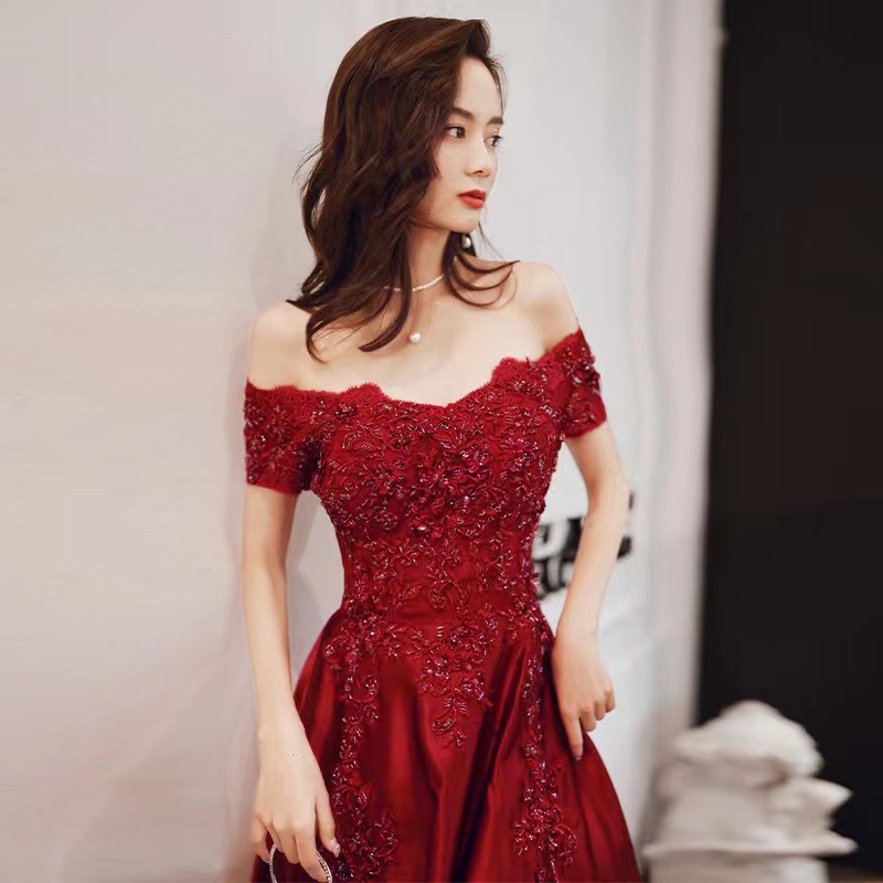 Red Satin Prom Dress, High Class Evening Dress,custom Made on Luulla