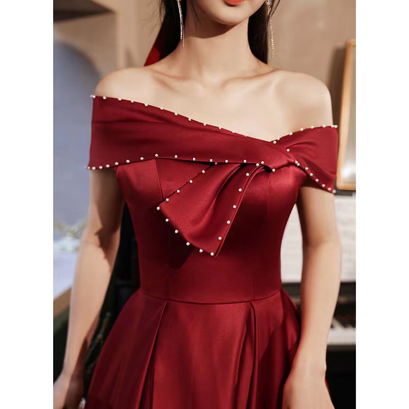 Cute Party Dress,red Graduation Dress,one Shoulder Midi Dress ...