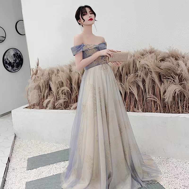 Temperament, Off-shoulder Birthday Party Dress, High Class Prom Dress ...