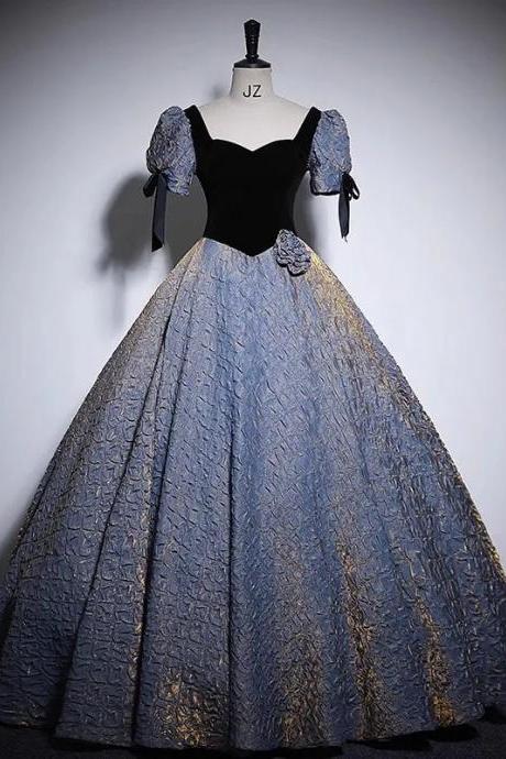 Vintage Floral Lace Puff Sleeve Ball Gown on Luulla