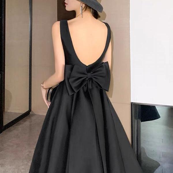 Black Little Evening Dress, High Quality, Temperament Dress, Hepburn ...