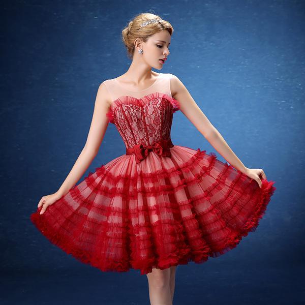 Simple Pink Lace Long Senior Prom Dress, Long Tulle Bridesmaid Dress on ...
