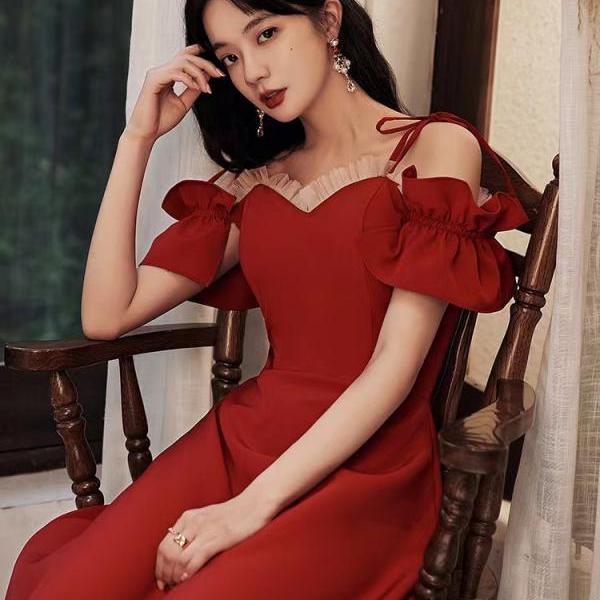 Red Dress, Cute Homecoming Dress, Chic Party Dress ,custom Made on Luulla