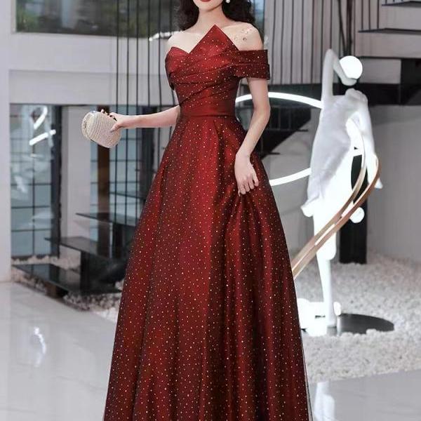 Red Prom Gown, Vintage Party Dress,strapless Dream Evening Dress,custom ...