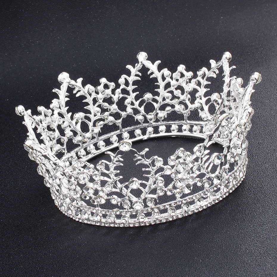 Circular Bridal Crown, Baroque Diamond Crown Wedding Dress Tiara, Cake ...