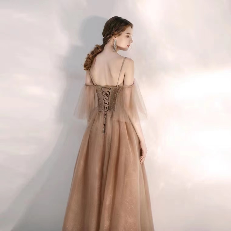 Temperament Heavy Dress, Generous Evening Dress, Off Shoulder Party ...