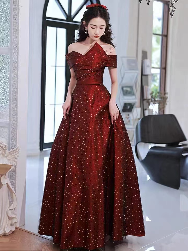 Red Prom Gown, Vintage Party Dress,strapless Dream Evening Dress,custom ...