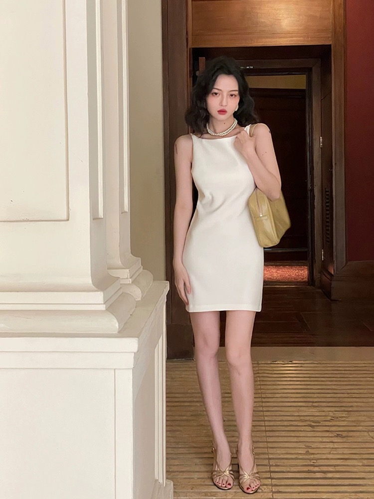 Simple Black/white Dress, Elegant Goddess Style Party Dress,sexy Bodycon Dress on Luulla