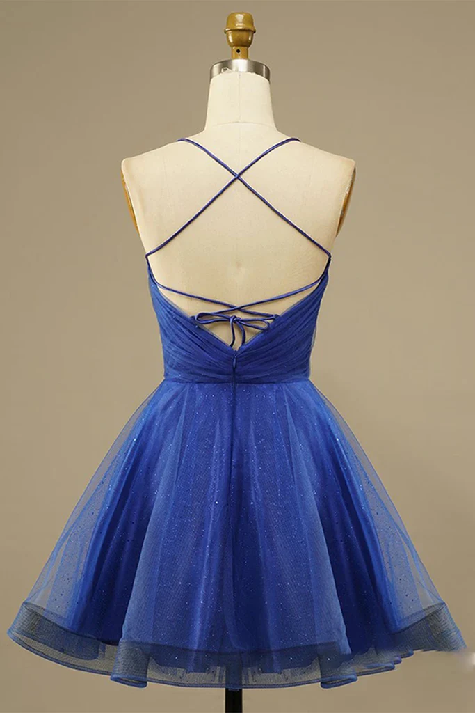 Strap Party Dress,tulle Homecoming Dress,royal Blue Graduation Dress on ...