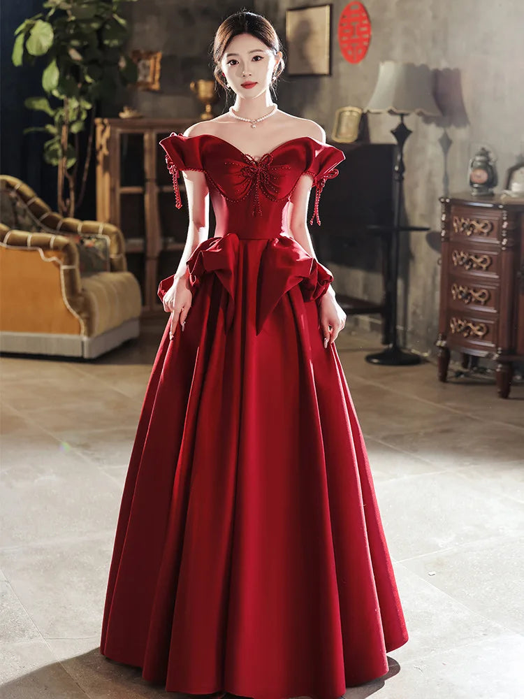 Vintage Red Satin Dress With Heart on Luulla